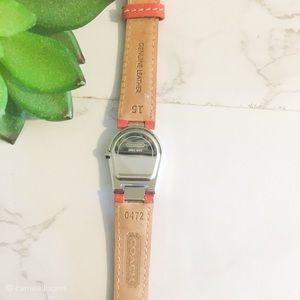 Coach | Accessories | Nwot Coach Pink Horseshoe Face Leather Watch ...